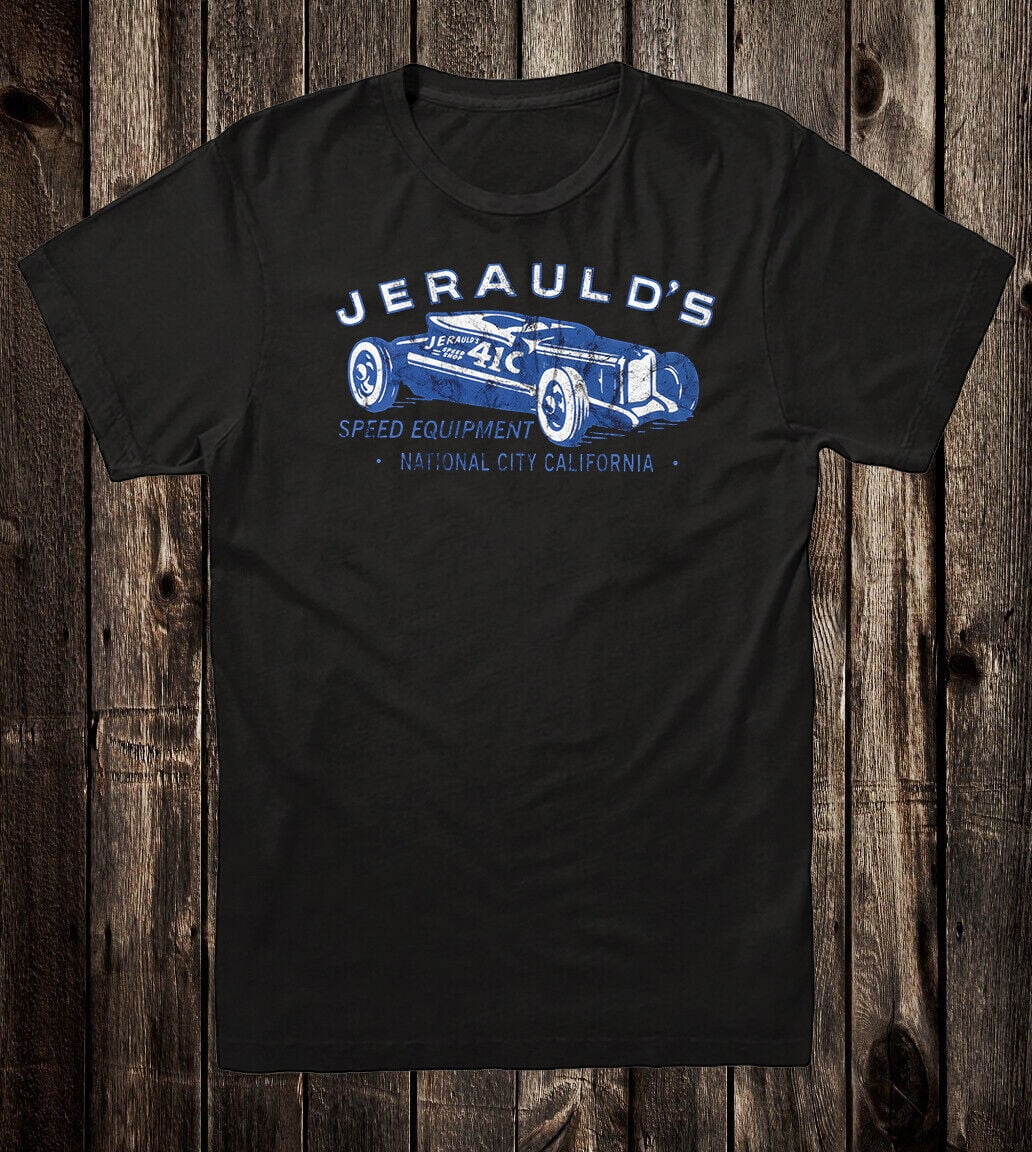 Retro Hot Rod Tee T Shirt Jerauld's Speed Shop Equipment Supply Parts ...