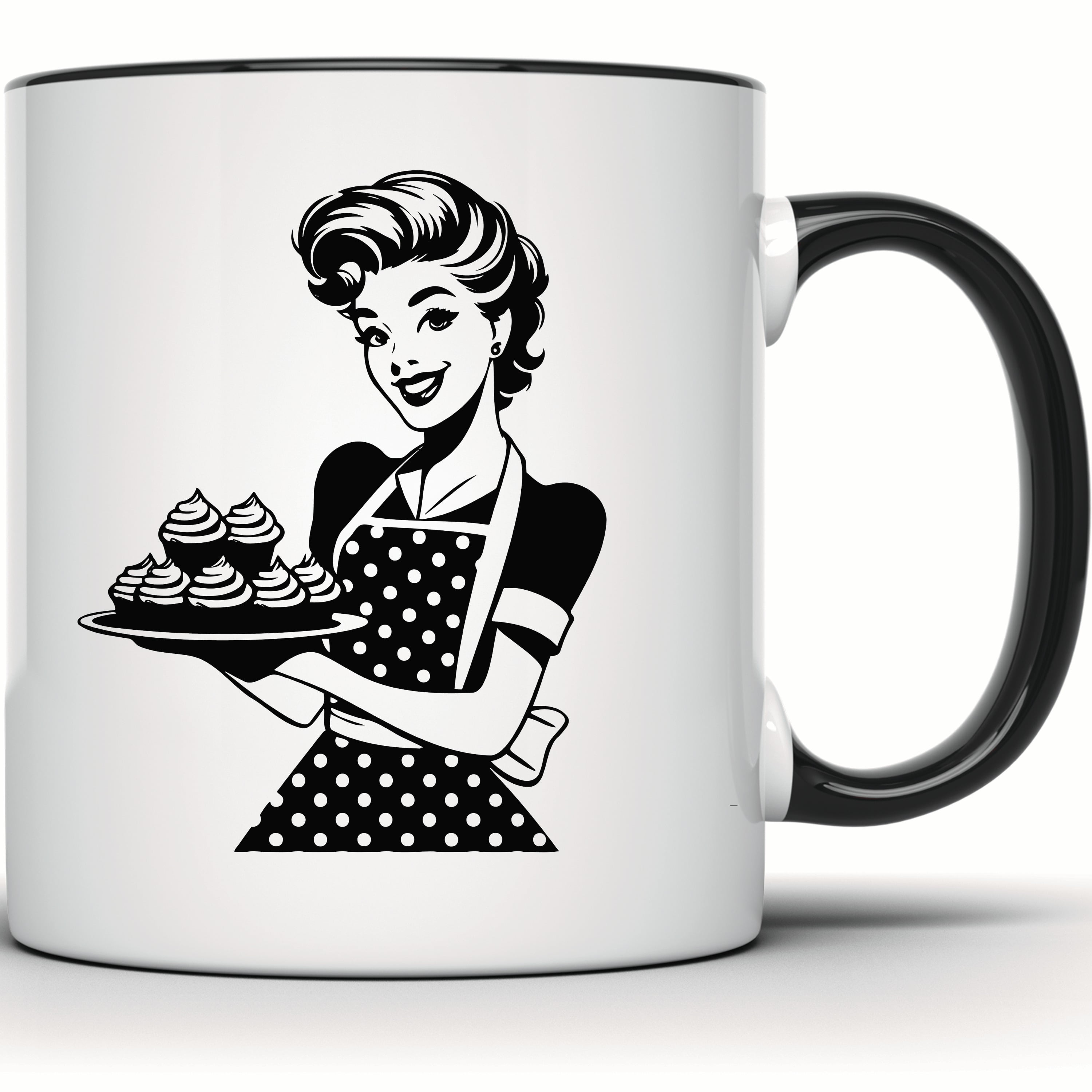 Retro Housewife Mug, 50s Kitchen Decor, Vintage Diner Coffee Cup ...