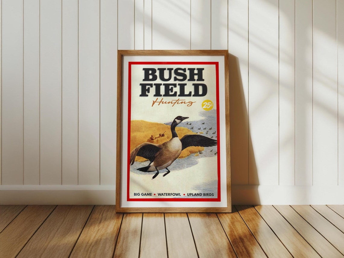 Retro Hunting Art Print Gift For Hunter Waterfowl Bird Art Poster ...