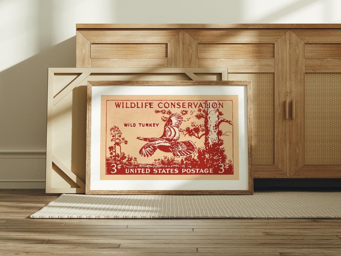 Retro Hunting Art Print Gift For Hunter Wildlife Conservation Poster ...