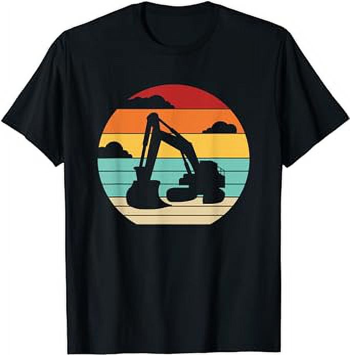 Retro Hydraulic Loader Backhoe Driver Excavator Operator T-Shirt ...
