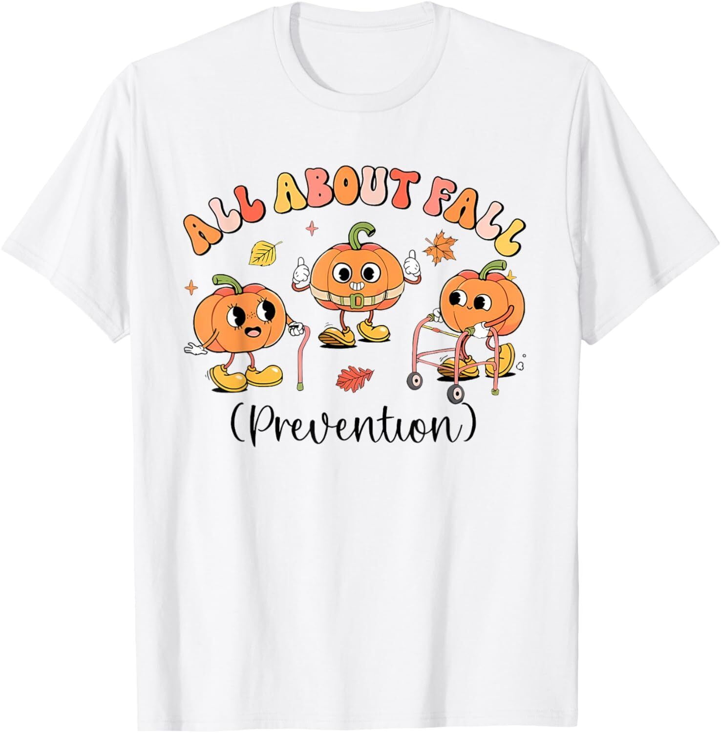 Retro I Love Fall Prevention Fall Occupational Therapy OT T-Shirt ...