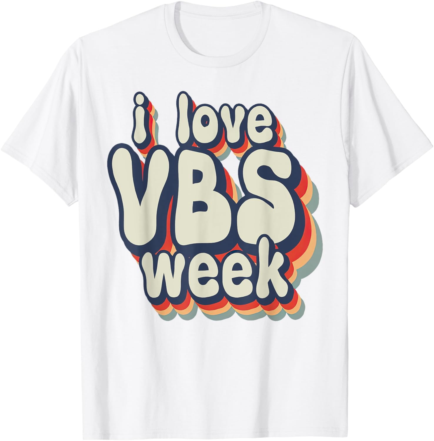 Retro I Love VBS Week Vacation Bible School 2024 T-Shirt - Walmart.com