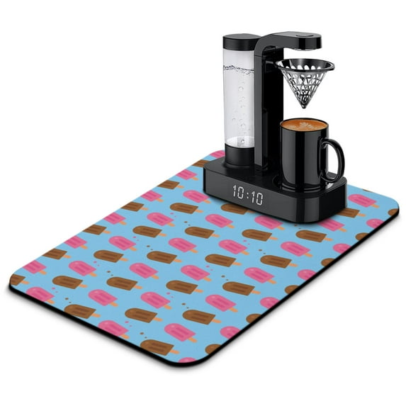 Retro Ice Cream Coffee Station Mat - Colorful Vintage Watercolor Food ...