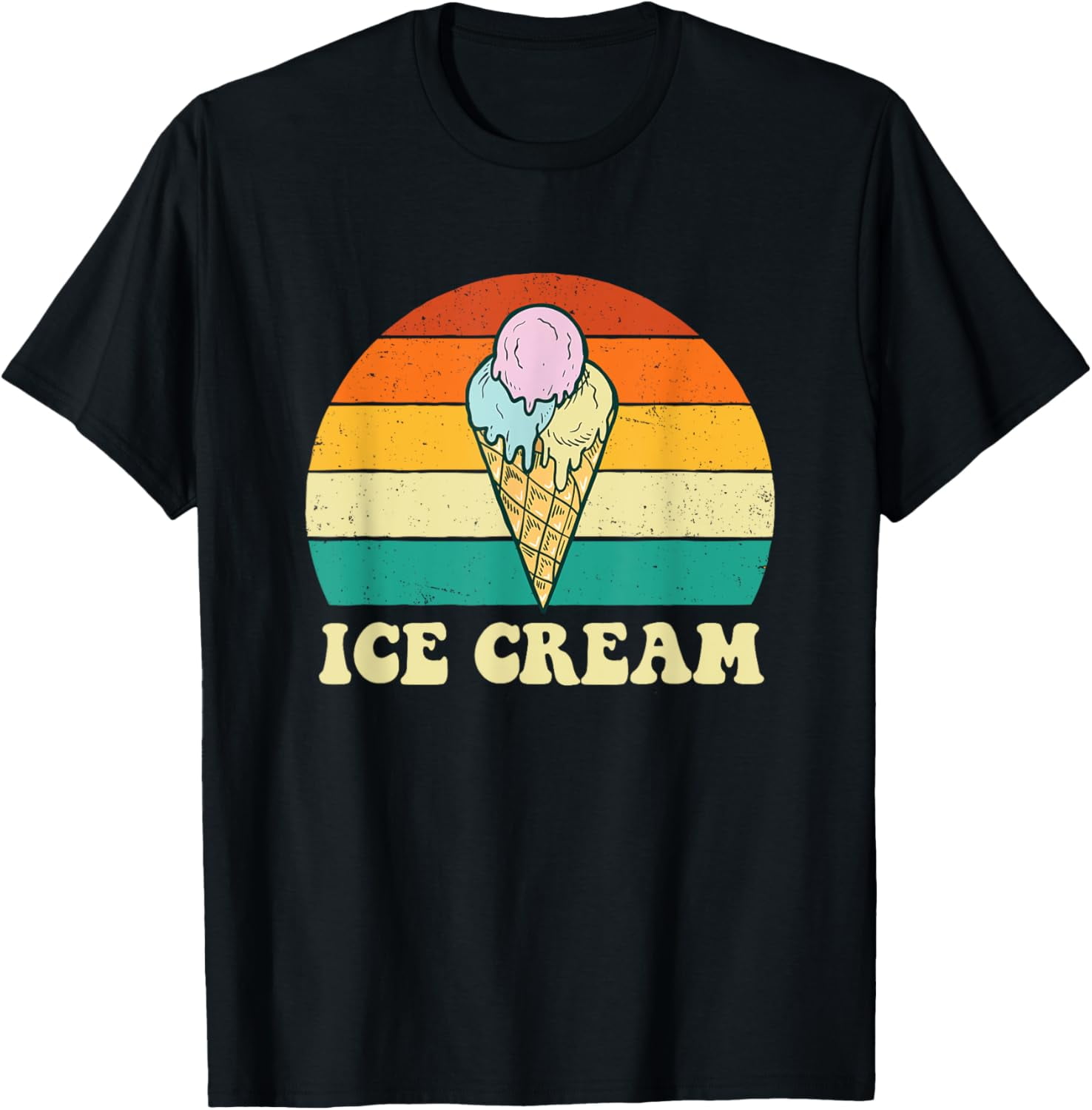Retro Ice Cream - Ice Cream Lover Gelato Sweet Tooth T-Shirt men and ...
