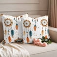Retro Indian Totem Waterproof Throw Pillow Covers Set of 2 Abstract ...