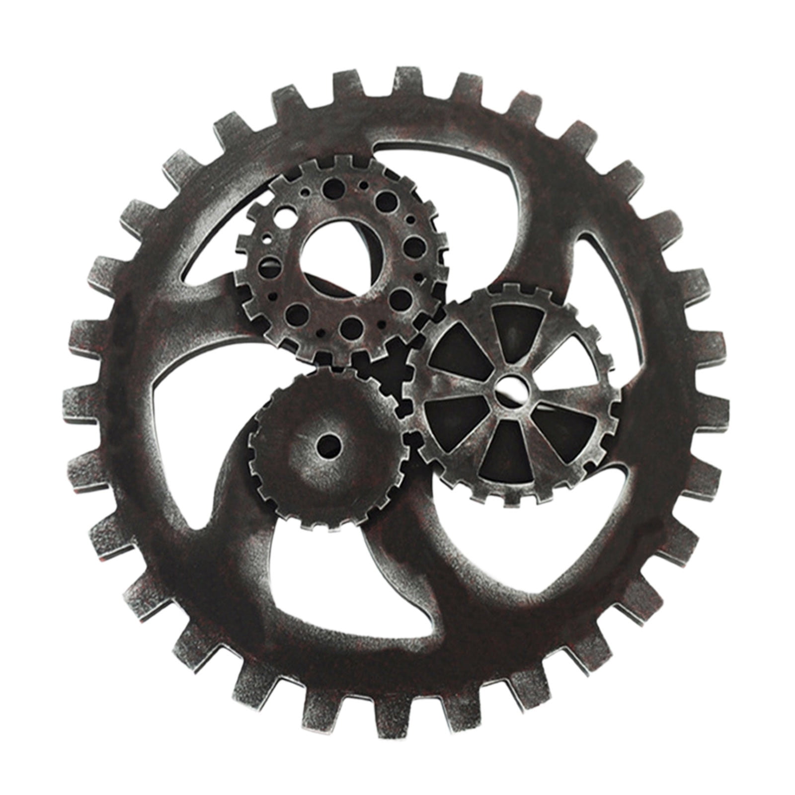 Retro Industrial - Style Wooden Gear - Shaped Wall Hanging for Home ...