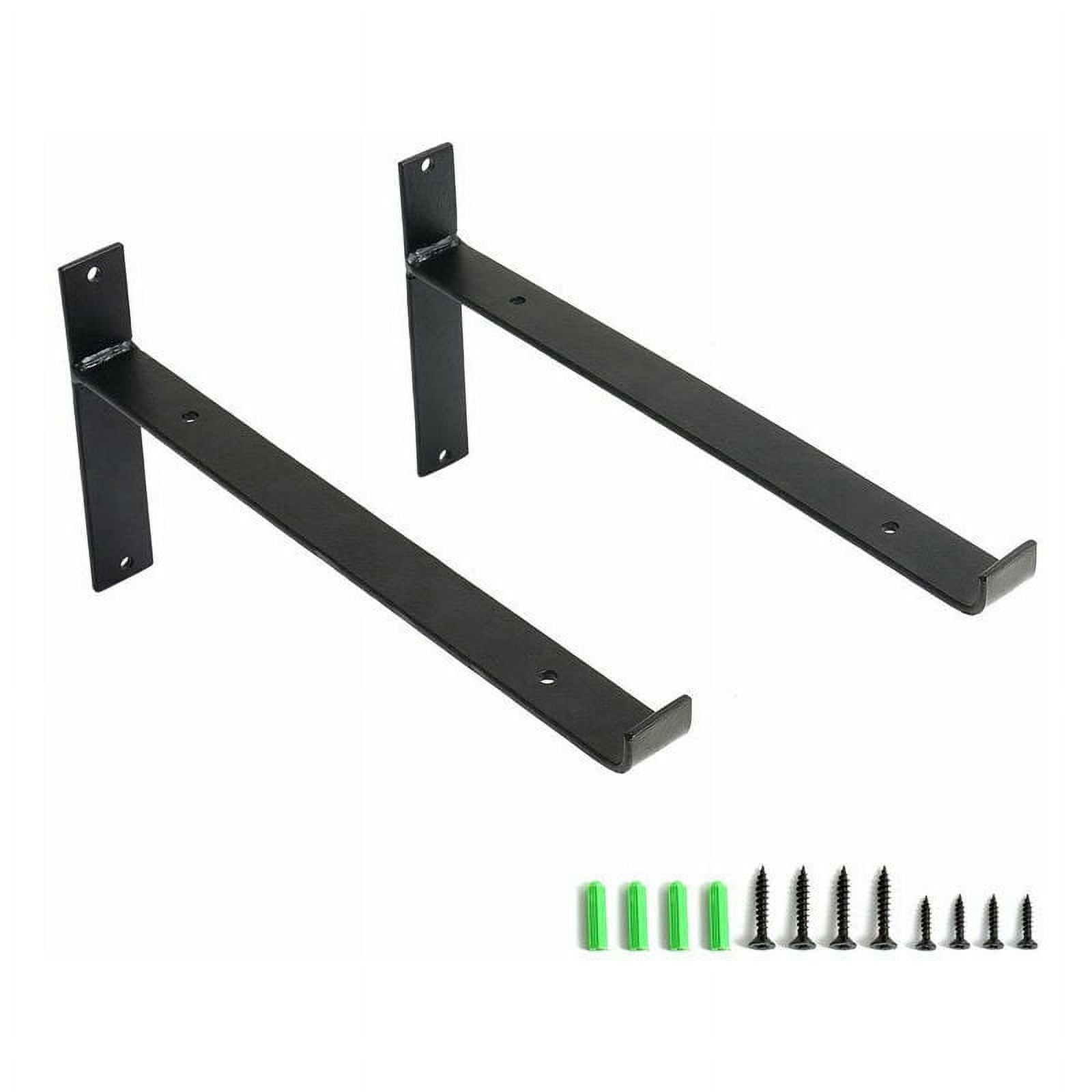Retro Industrial Wall Shelf Brackets, 20cm Metal Holders with Screws ...