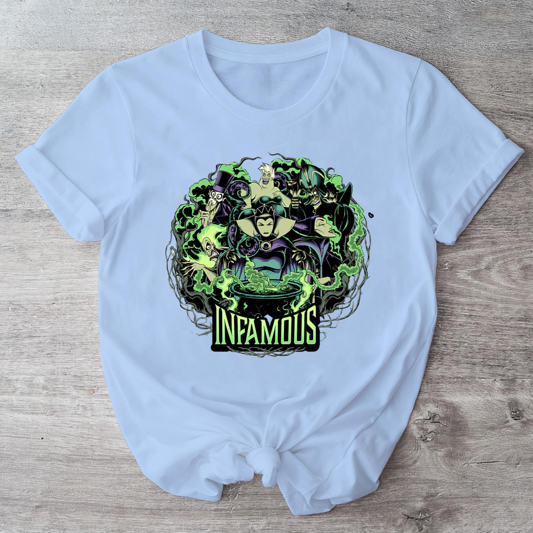 Retro Infamous Villains Tribute Shirt – Dark Fantasy Cartoon-Inspired ...