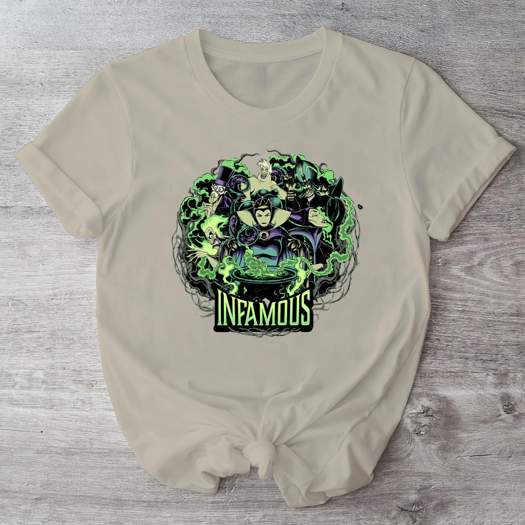 Retro Infamous Villains Tribute Shirt – Dark Fantasy Cartoon-Inspired ...