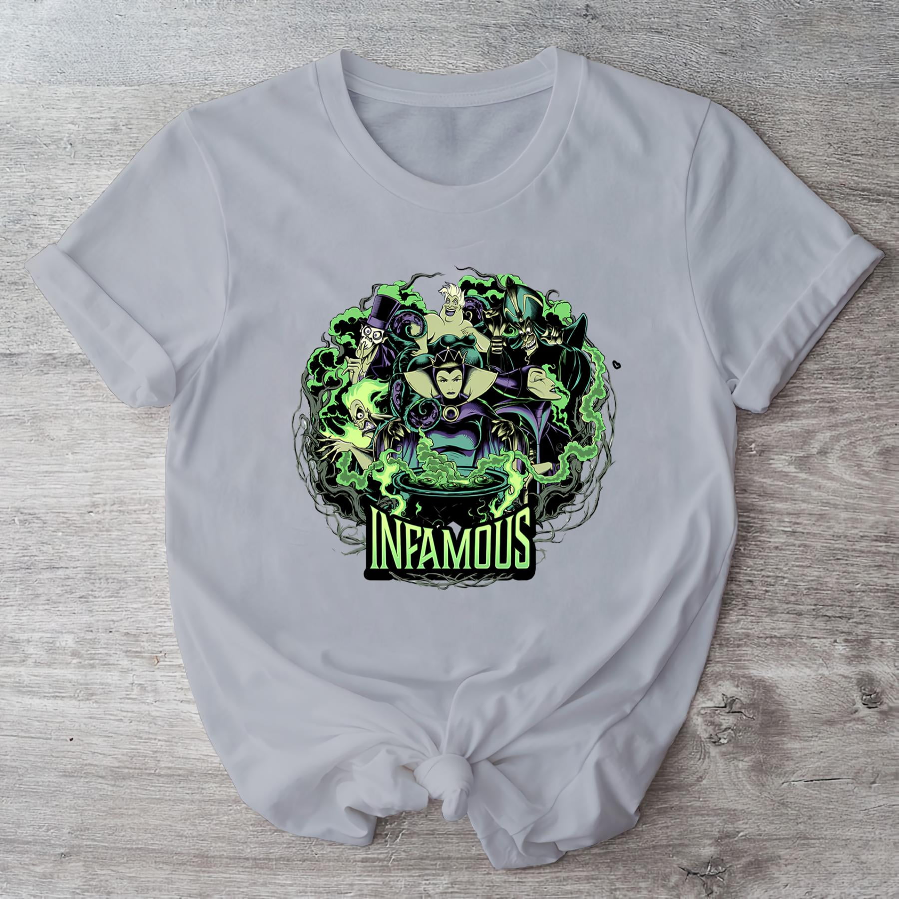 Retro Infamous Villains Tribute Shirt – Dark Fantasy Cartoon-Inspired ...
