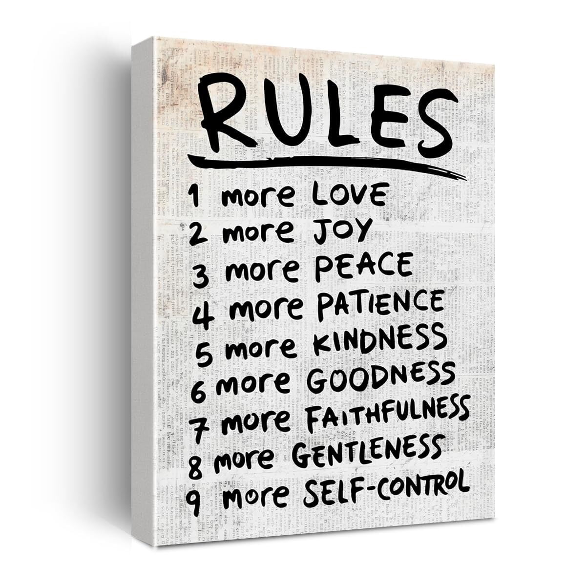 Retro Inspirational Rule Wall Art poster Decor Mental Health Self Help ...