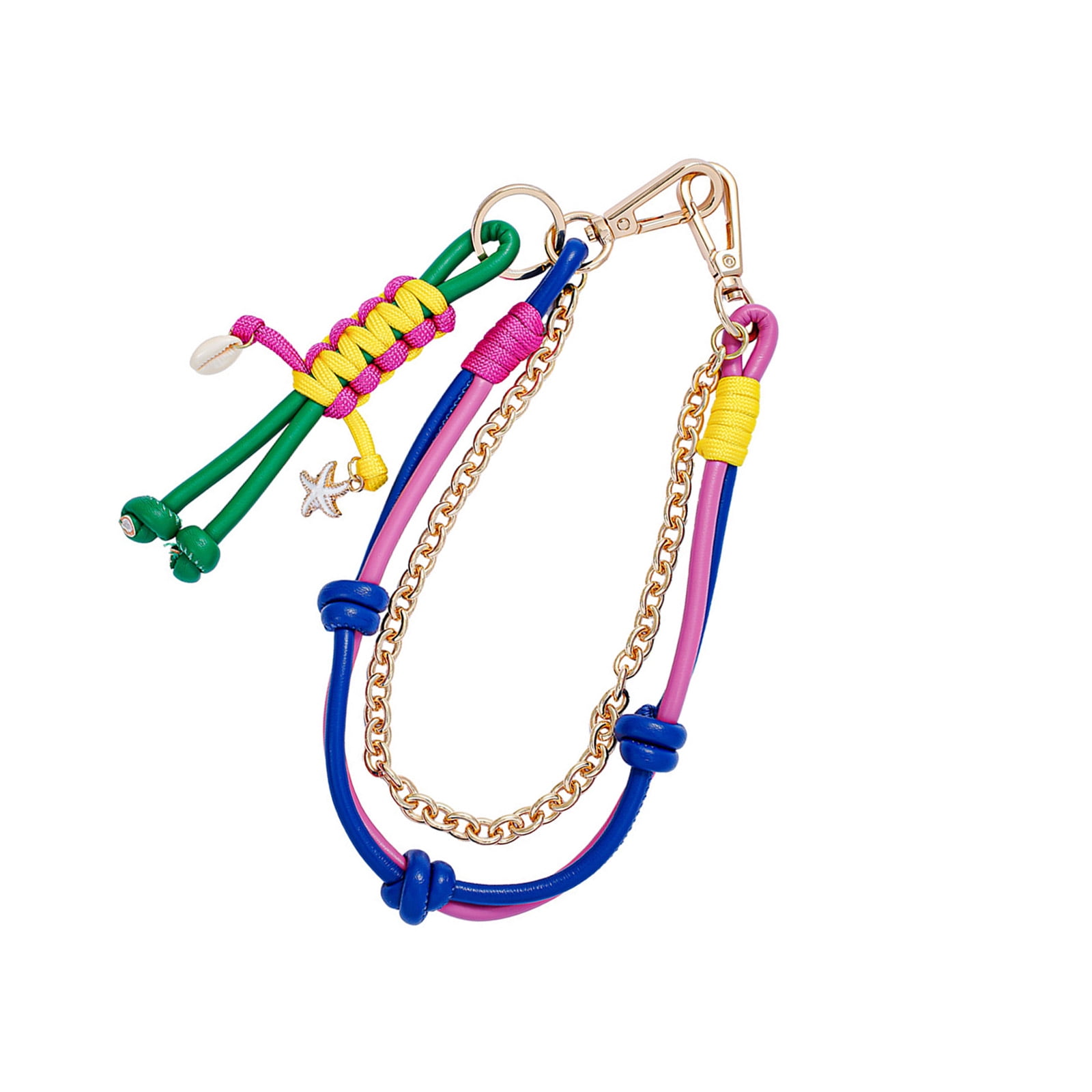 Retro Inspired Jeans Bag Charm Handmade Decorative Keychain Metal Chain ...