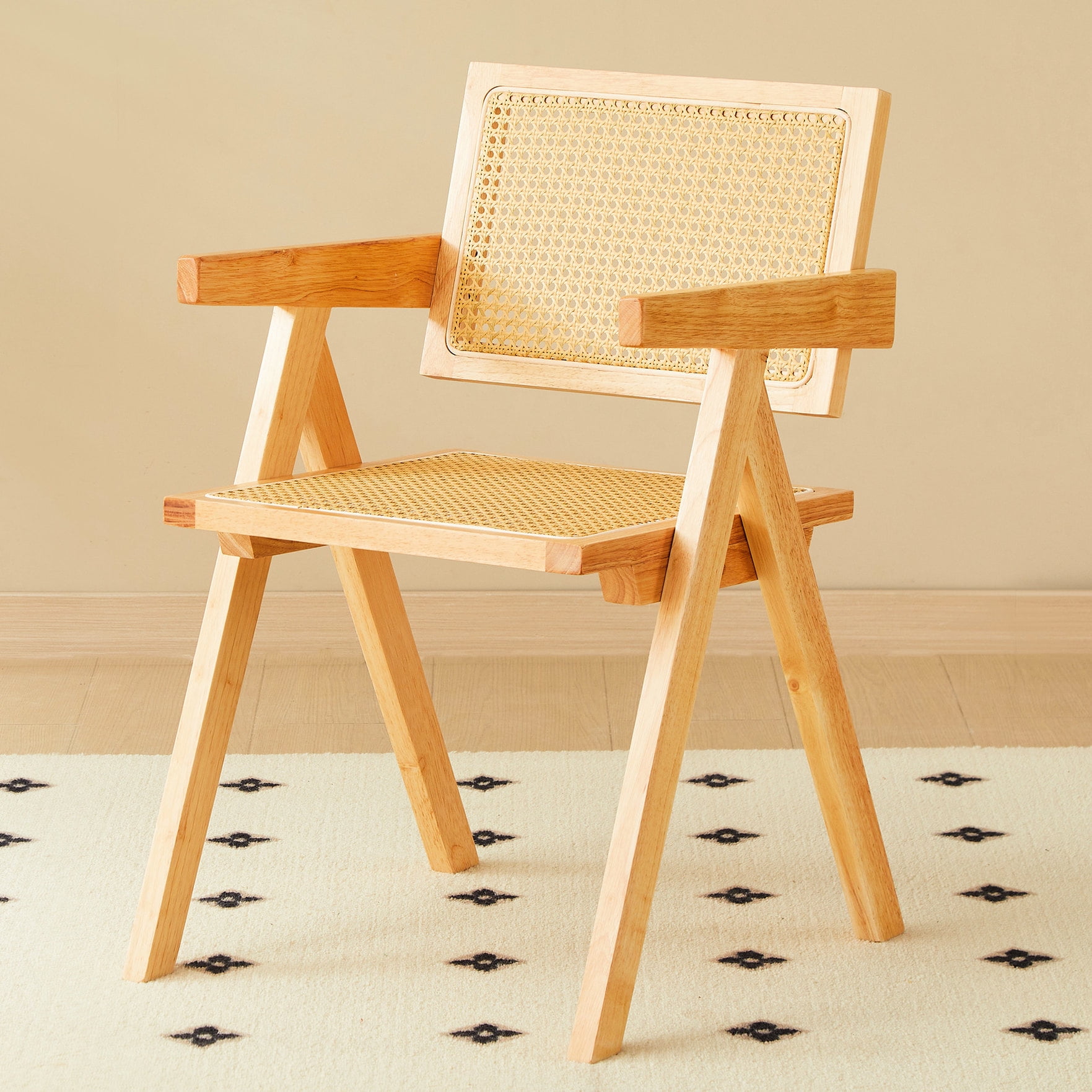 Retro - Inspired Rubber Wood Chairs - Adaptable to Different ...