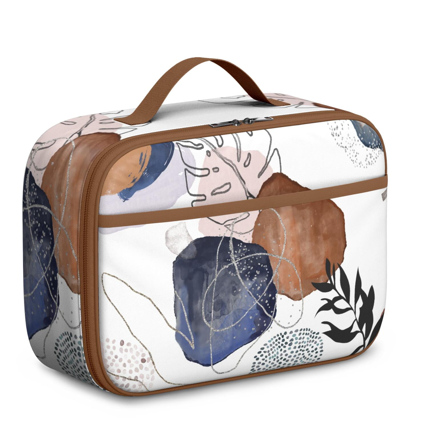 Retro Insulated Lunch Box, Reusable Thermal Lunch Bag with Spill ...