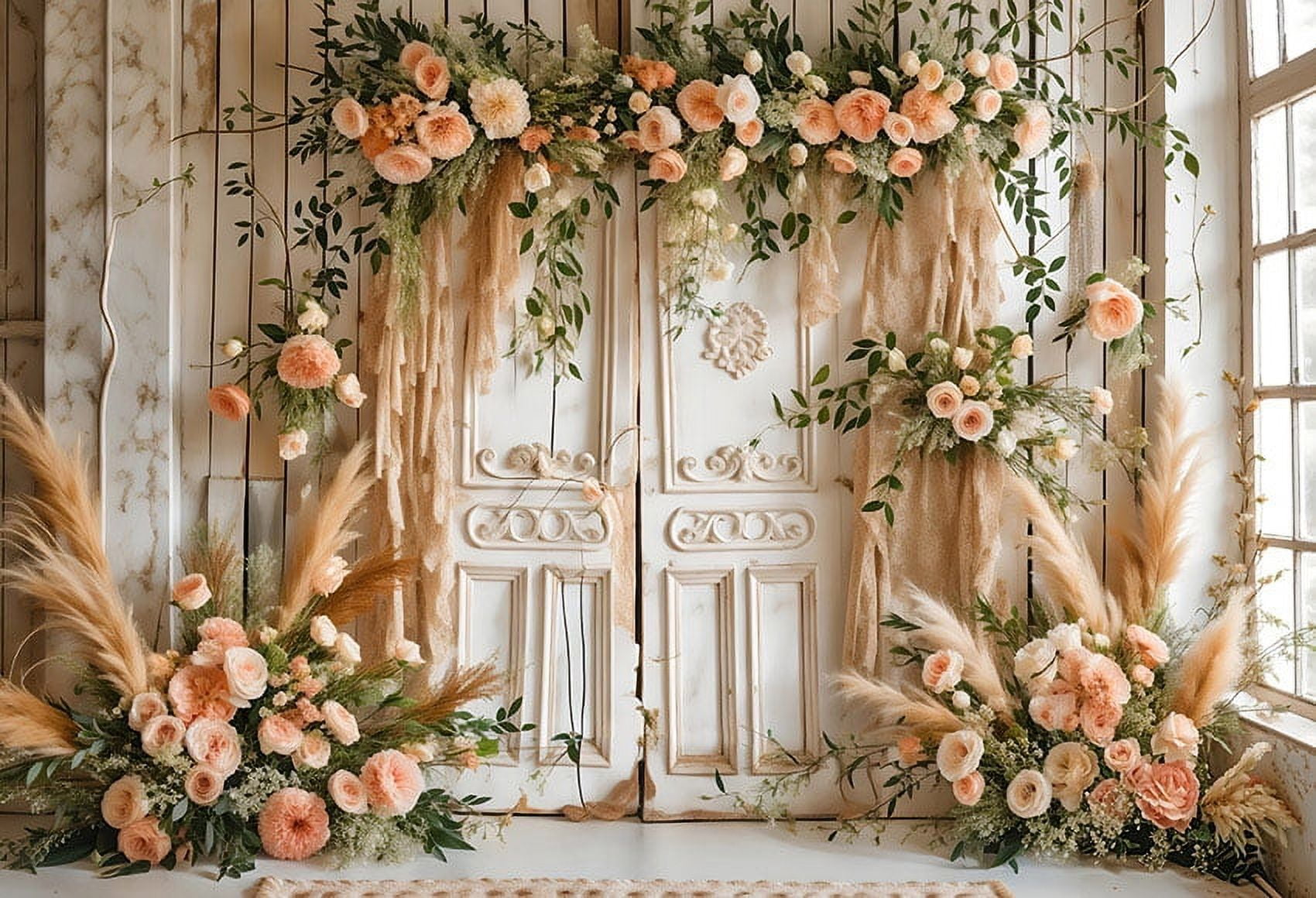 Retro Interior Boho Flower Adult Birthday Wedding Maternity Portrait r ...