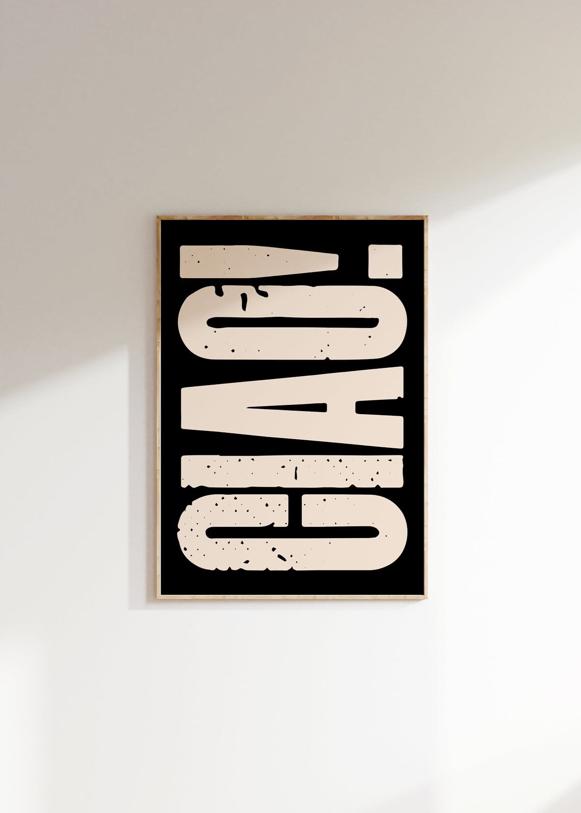 Retro Italian Wall Art • Black And Beige Quote "Ciao" • Vintage Font ...