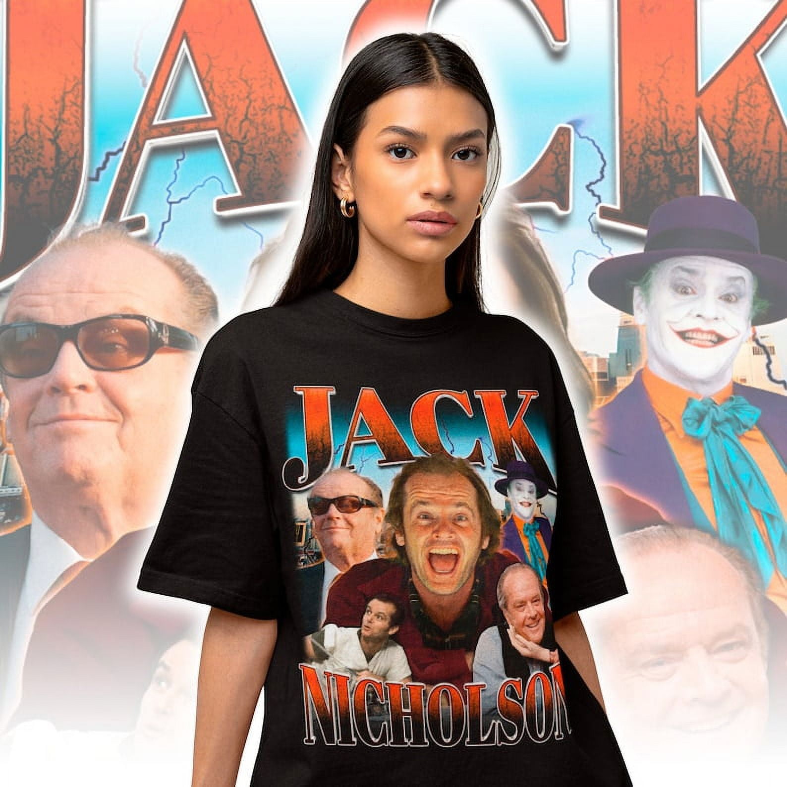 Retro Jack Nicholson Shirt - Jack Nicholson - Jack Nicholson Fan Merch - Jack Nicholson Gfits ...