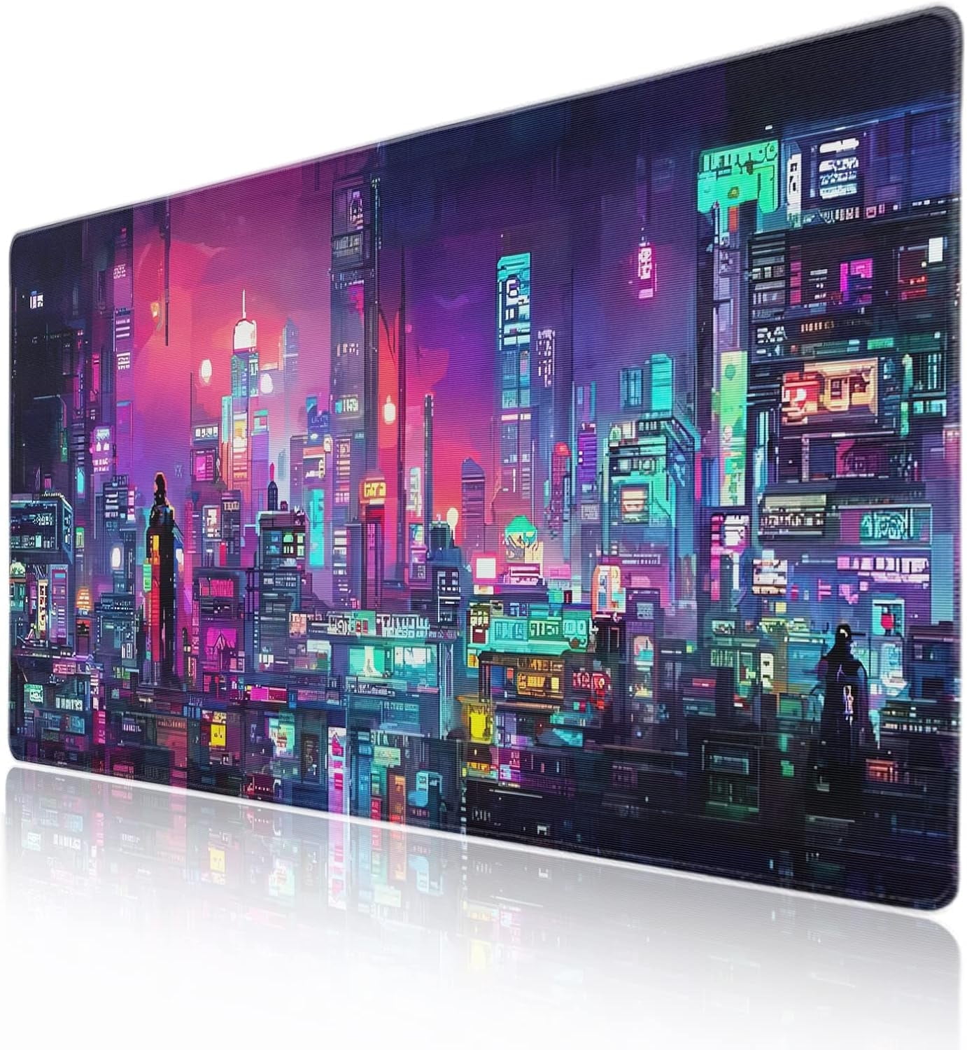 Retro Japanese Anime Gaming Mouse Pad Cool Dark Purple Red Vaporwave ...