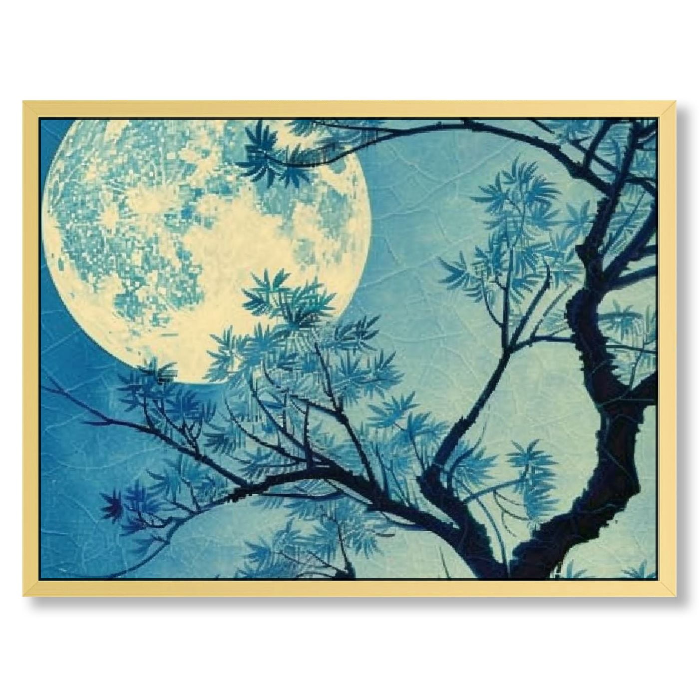 Retro Japanese Blue Cherry Blossom Poster Ohara Koson Cherry Trees In ...