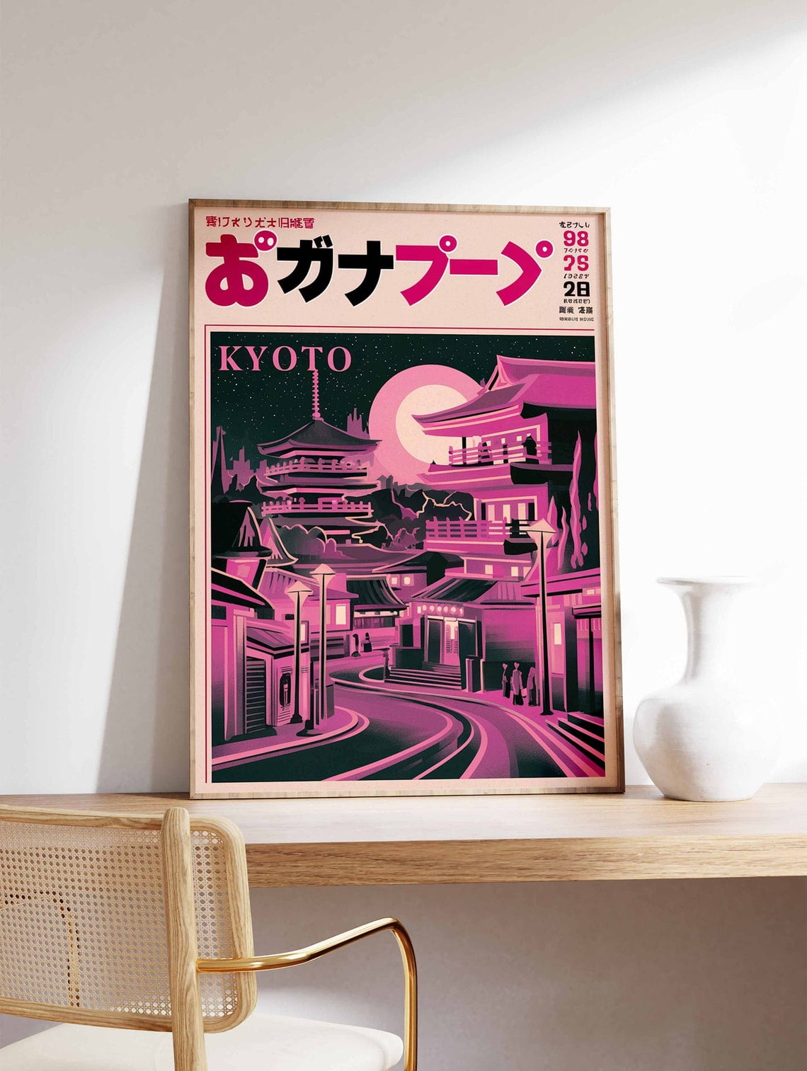 Retro Japanese Poster, Japanese Kyoto Print, Botanical Decor, Japanese ...