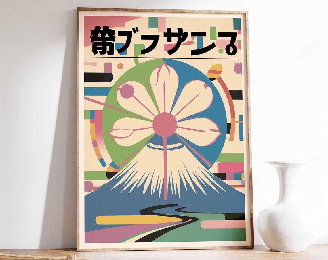 Retro Japanese Poster, Japanese Magazine Art, Japanese Wall Art, Asian ...