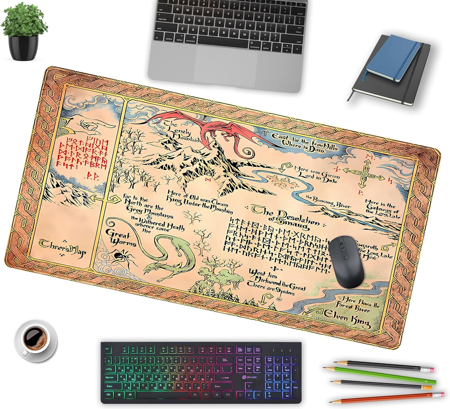 Retro Japanese Samurai Desk Mat XXL Large Mouse Pad Gaming Mousepad ...