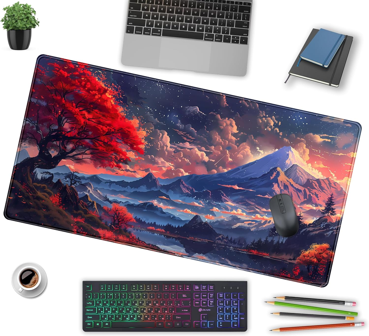 Retro Japanese Samurai Desk Mat XXL Large Mouse Pad Gaming Mousepad ...