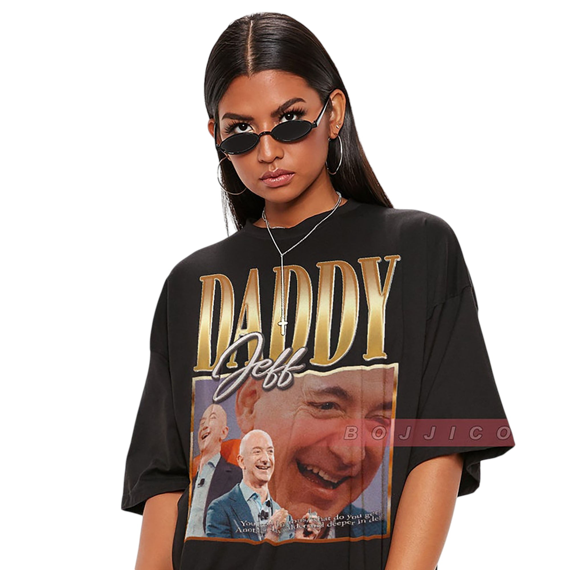 Retro Jeff Bezos Daddy You Load 16 Tons What Do You Get Vintage Unisex Classic 2D T-Shirt ...