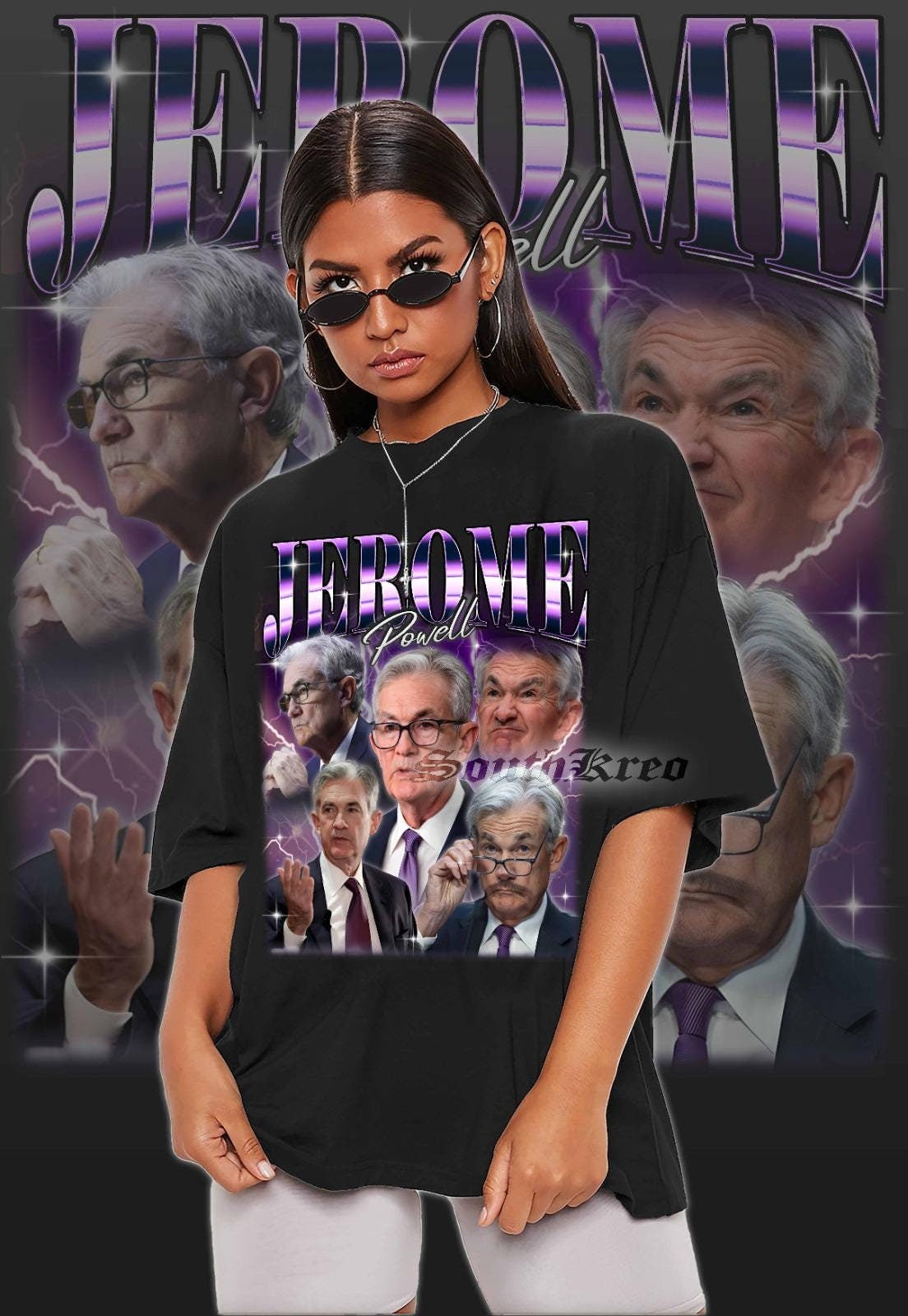 Retro Jerome Powell 90s Shirt, Jerome Powell Fan Tees, Jerome Powell ...