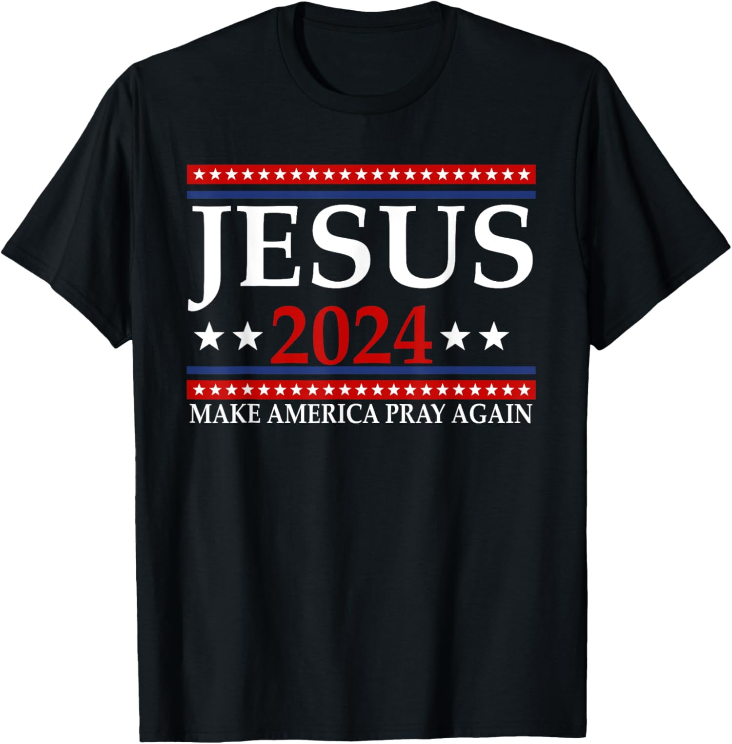 Retro Jesus 2024 Make America Pray Again President Election T-Shirt ...