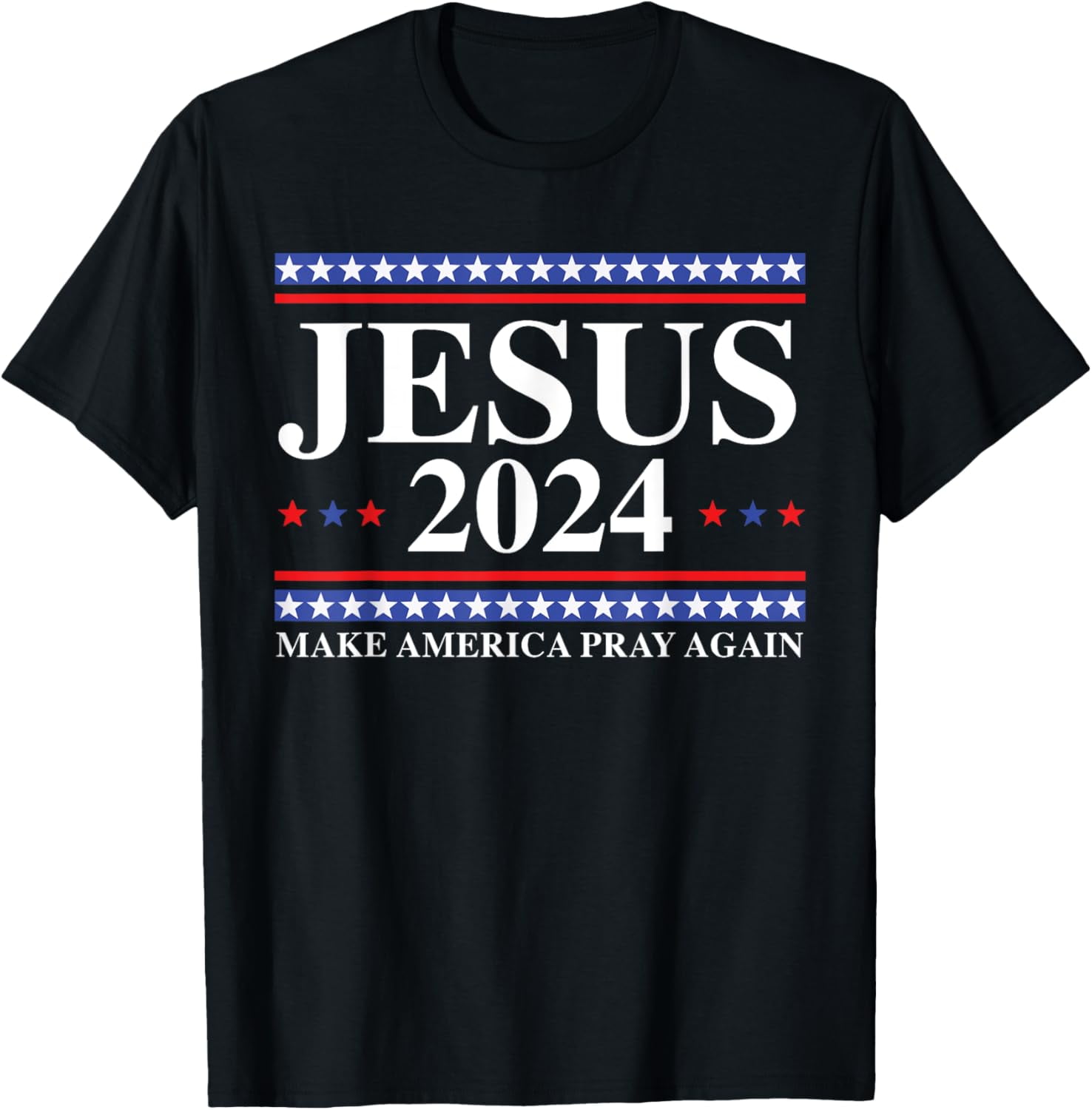 Retro Jesus 2024 Make America Pray Again President Election T-Shirt ...