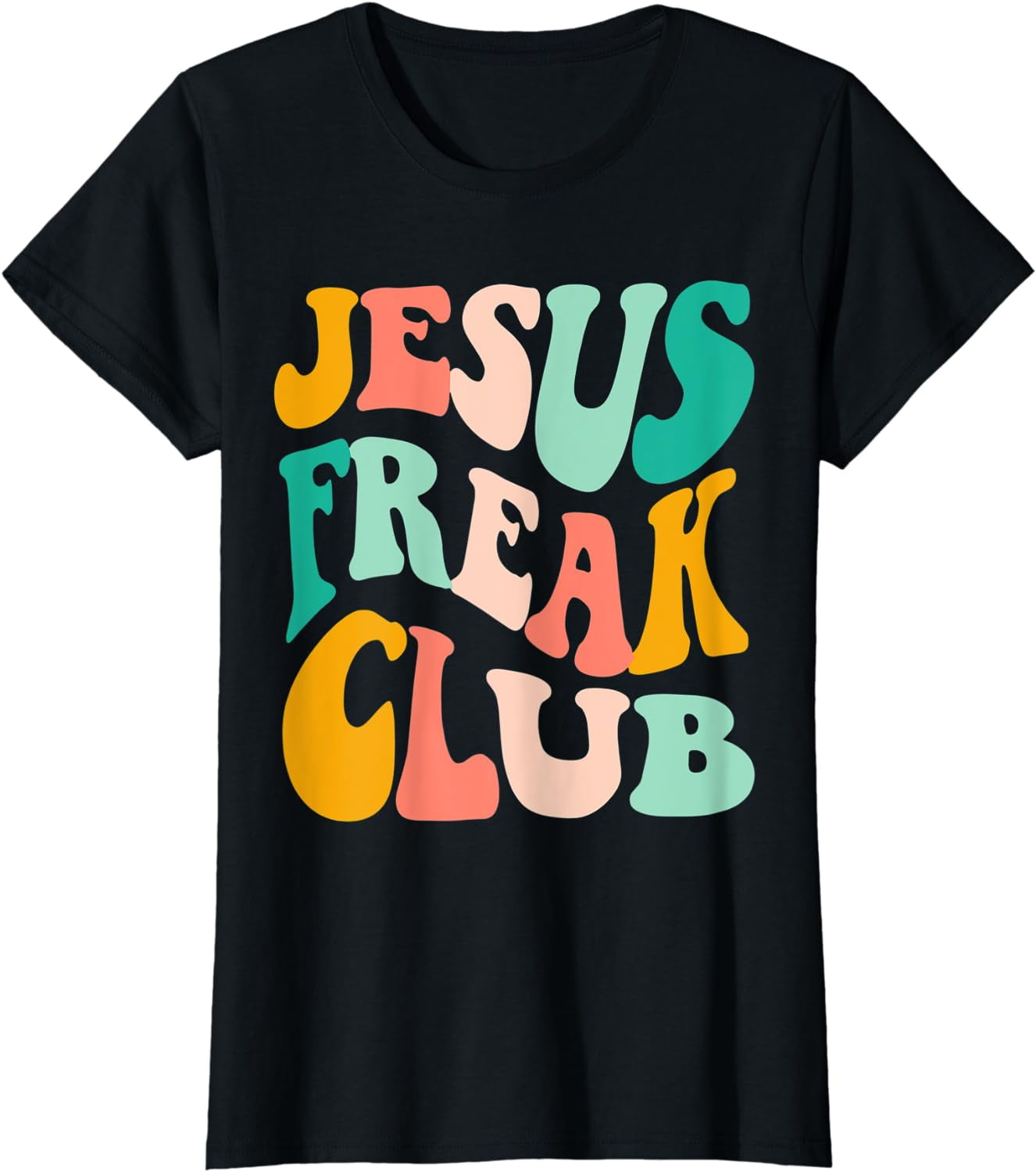 Retro Jesus-Freak Club Bible Verse Jesus-Lover Empathy Tee T-Shirt ...