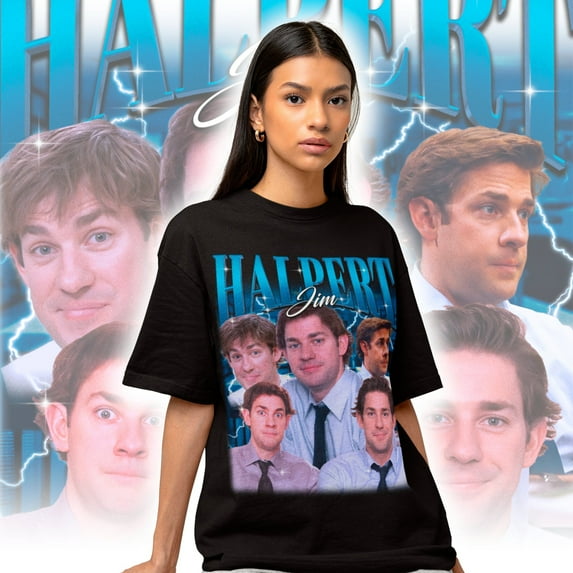 Retro Jim Halpert Shirt - Jim Halpert T-Shirt - The Office Tv Show Tee ...
