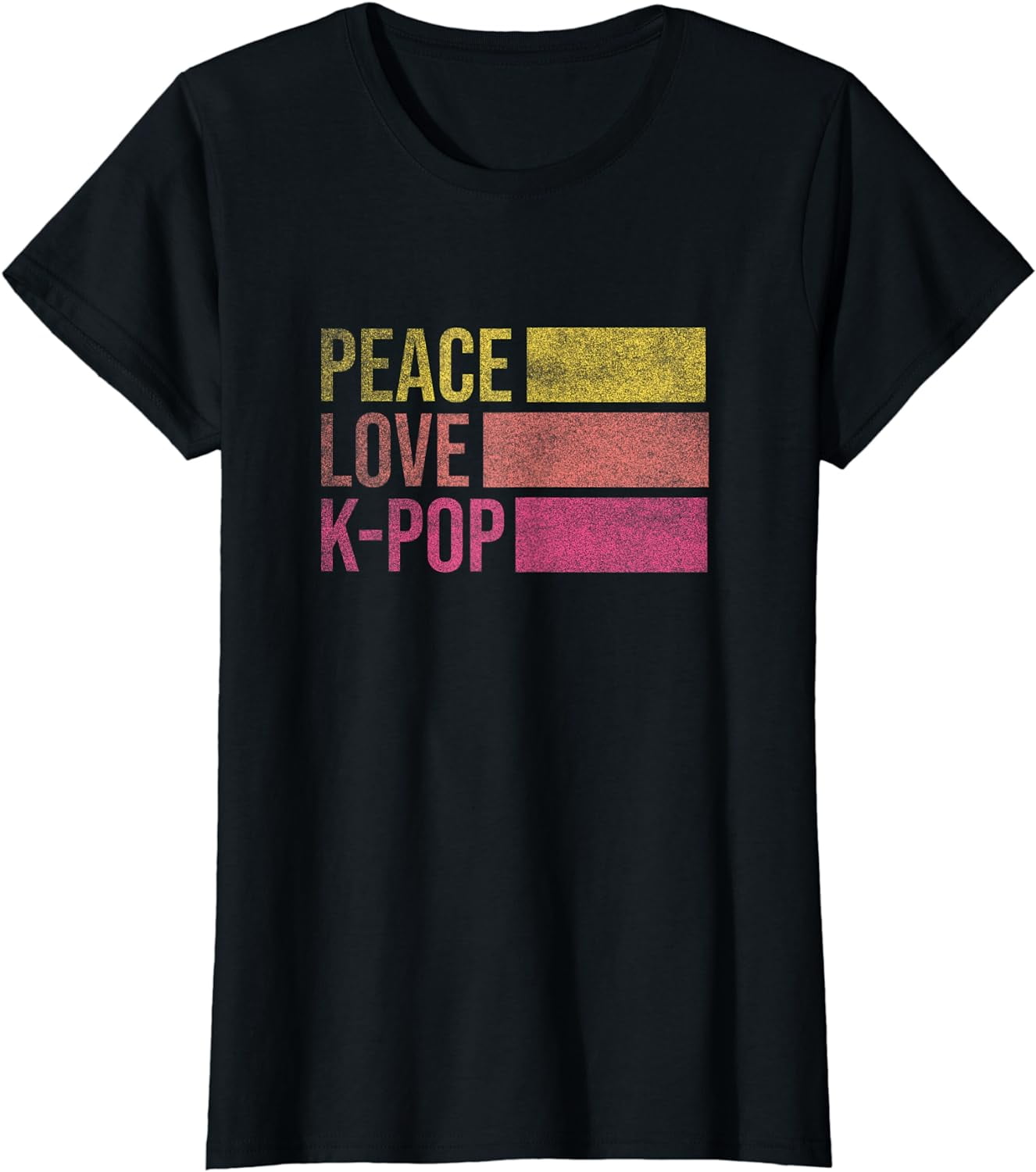 Retro K-Pop Shirts For Teen Girls Women KPop And Peace T-Shirt ...