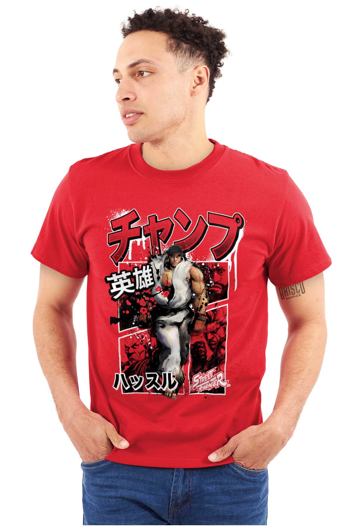 Retro Kanji Street Fighter Ryu Men Big & Tall Graphic Tee Brisco Brands 4X - Walmart.com