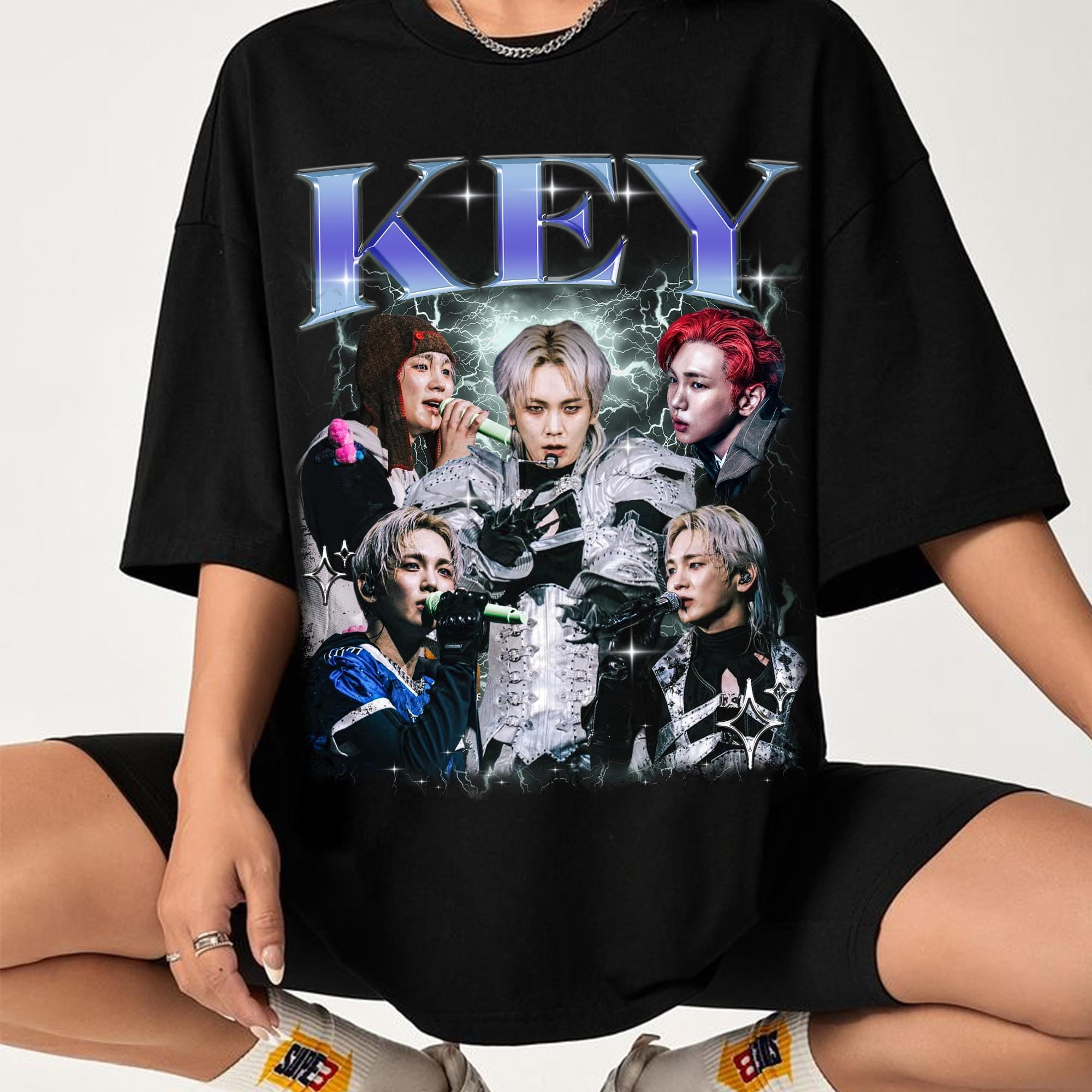 Retro Key SHINee Kpop T-shirt, Key KEYLAND: Uncanny Valley , Key Hunter ...