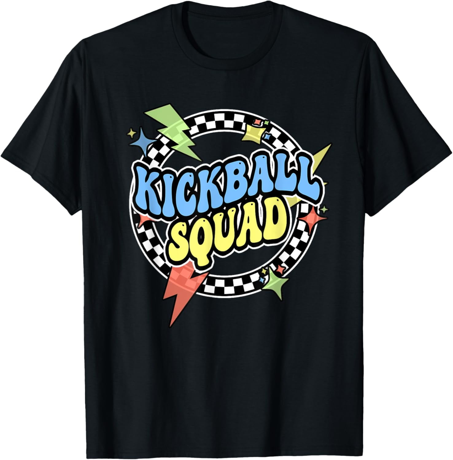 Retro Kickball Shirt For Kids Adults Men Boy Kickball Squad T-Shirt ...