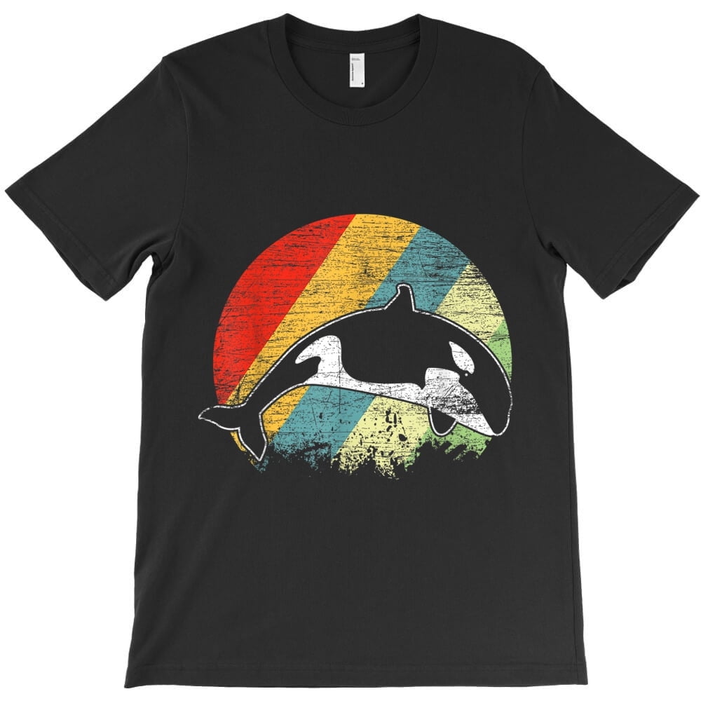 Retro Killer Whale Funny Orca Vintage Novelty Birthday H30965 T-Shirt ...