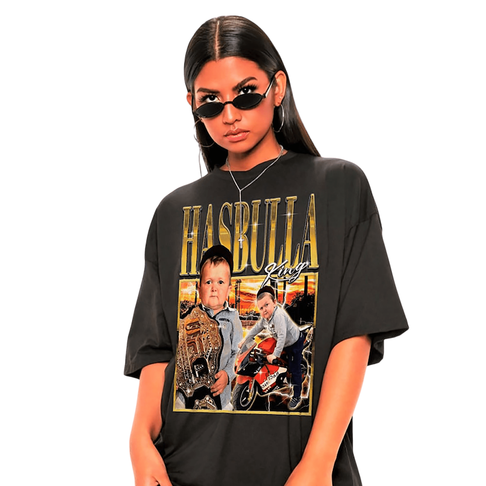 Retro King Hasbulla Unisex Classic 2D T-Shirt - Hasbulla Funny Tribute ...