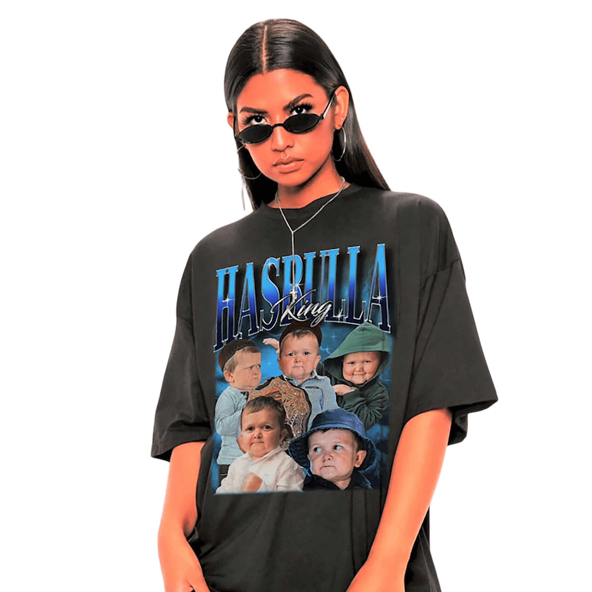 Retro King Hasbulla Unisex Classic 2D T-Shirt - Hasbulla Homage Funny ...