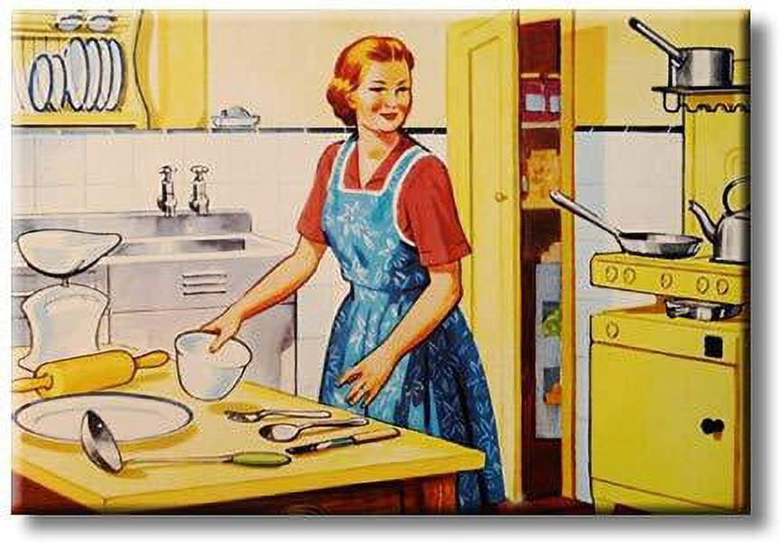 Retro Kitchen Art, Picture on Streched Canvas, Wall Art D?cor, Ready to ...