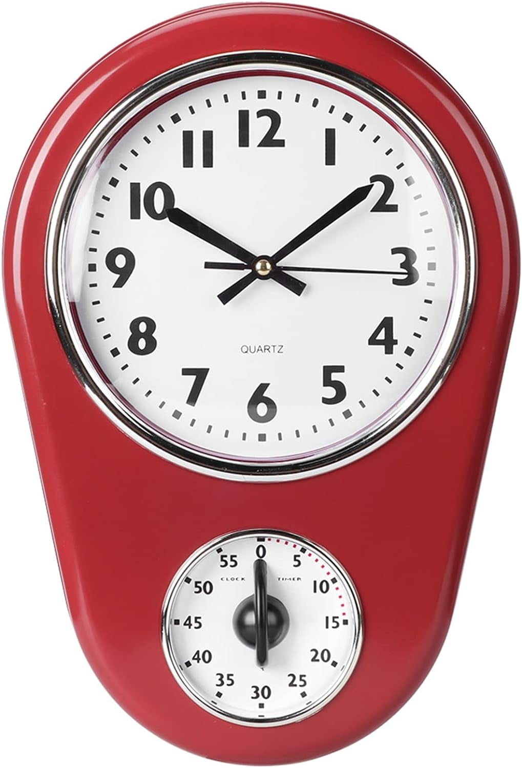Retro Kitchen Timer Wall Clock, Vintage Wall Big Watch Hanging Clock ...