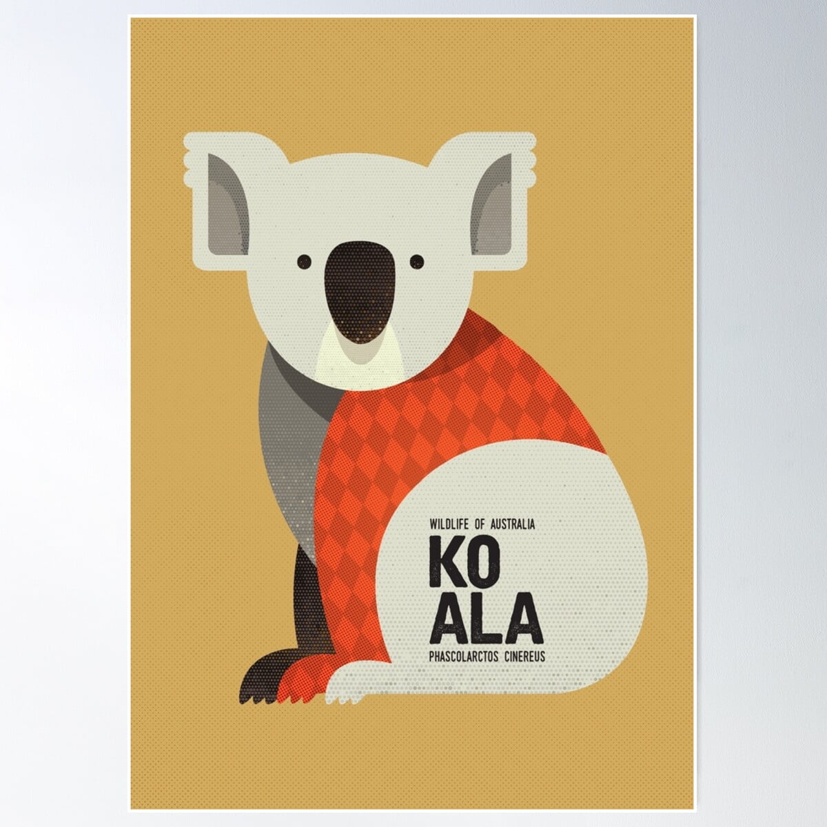Retro Koala Poster Wall Art, Modern Wall Decor For Living Room Bedroom ...