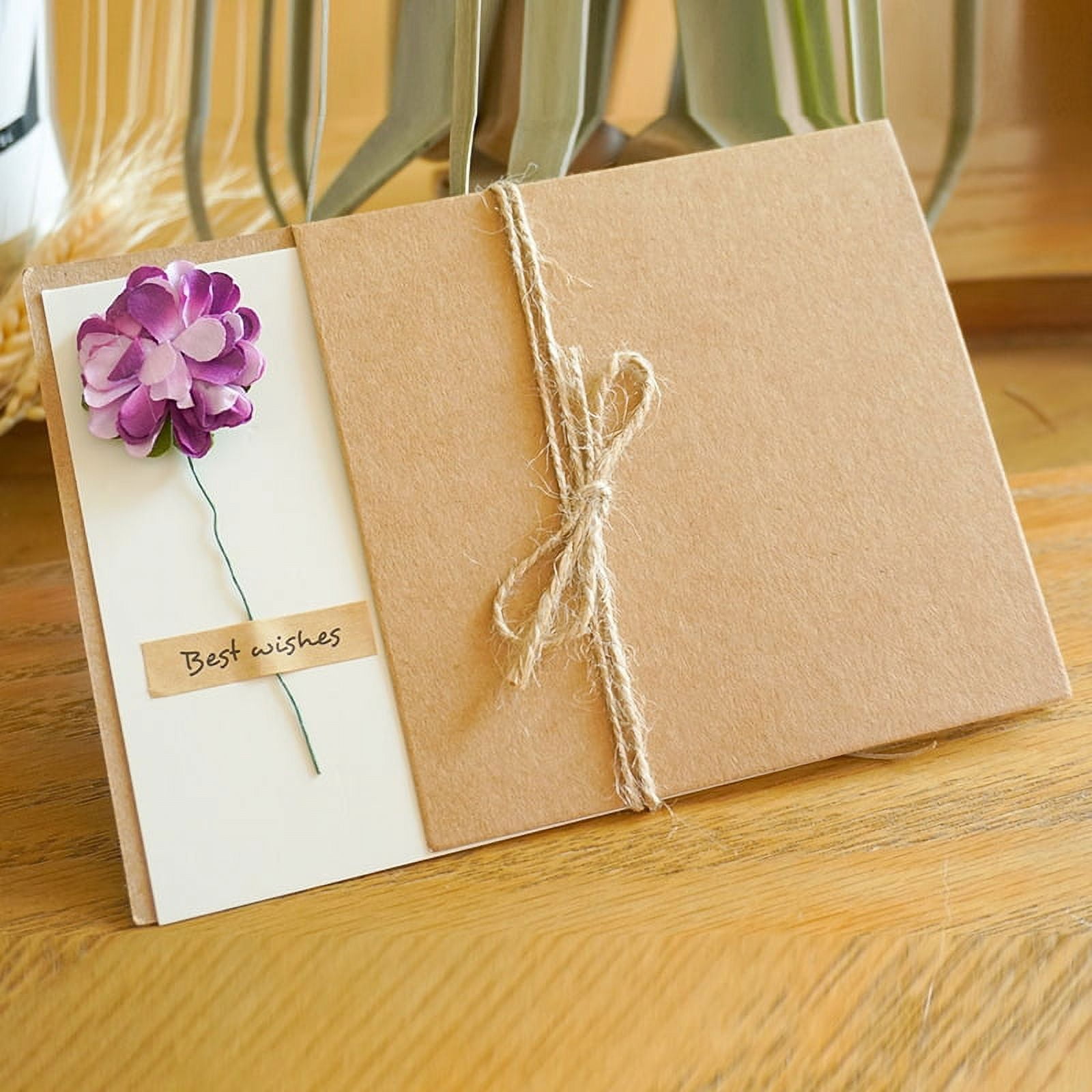 Retro Kraft Paper Dried Flowers Eternal Flowers Mid-Autumn Festival ...