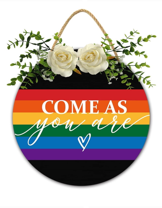 Retro LGBT Sign Decor, Come as You Are, Lesbian Gay Pride Month Decor ...