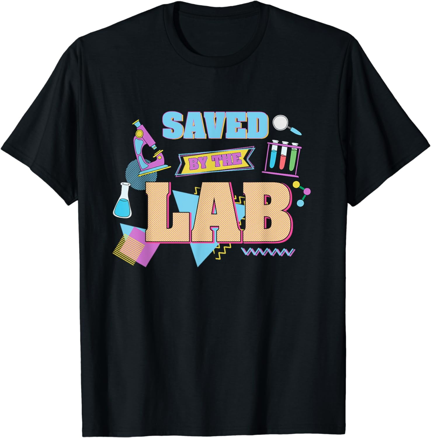 Retro Lab Week Medical Laboratory Tech Saved By The Lab T-Shirt ...