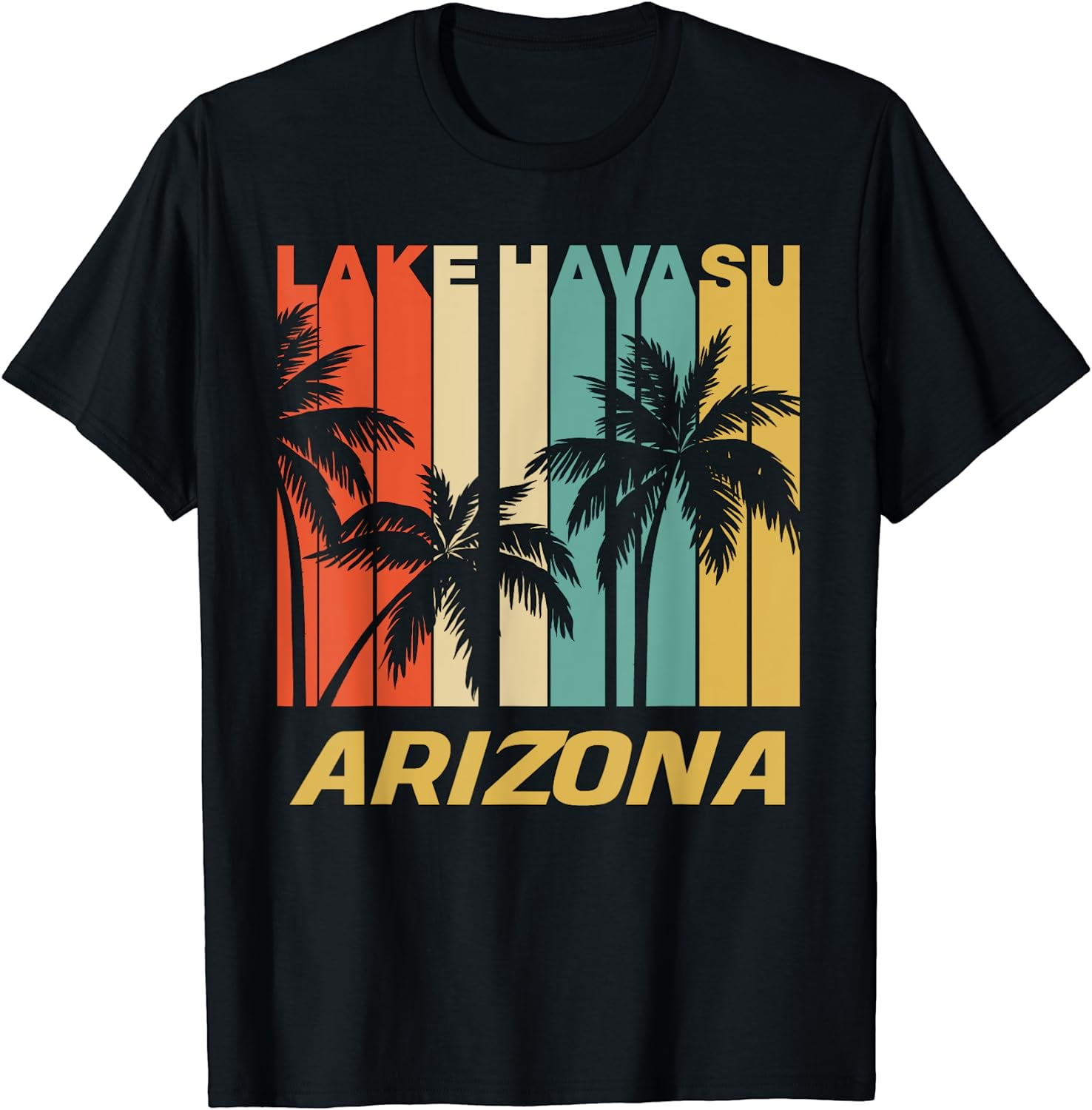 Retro Lake Havasu Arizona Palm Trees Vacation T-Shirt - Walmart.com