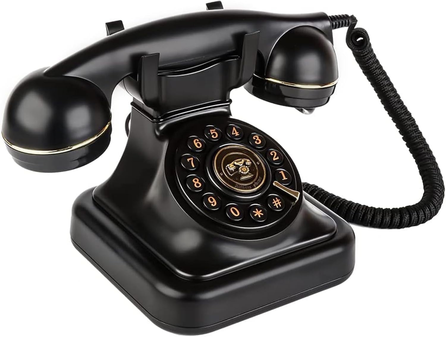 SHANGFEIYA Retro Corded Landline Telephone, Push-Button Dialing ...