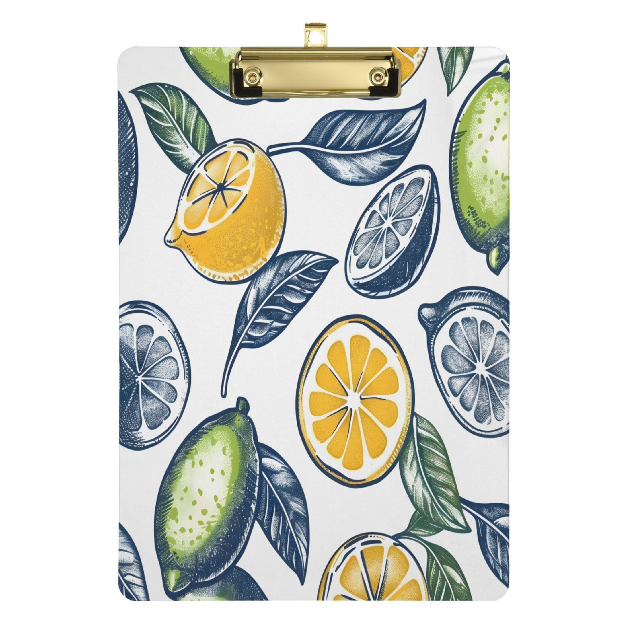 Retro Lemon Leaf Acrylic Clipboards A4 Standard Letter Size Clipboard 12.5" X 9" Clip Board for ...